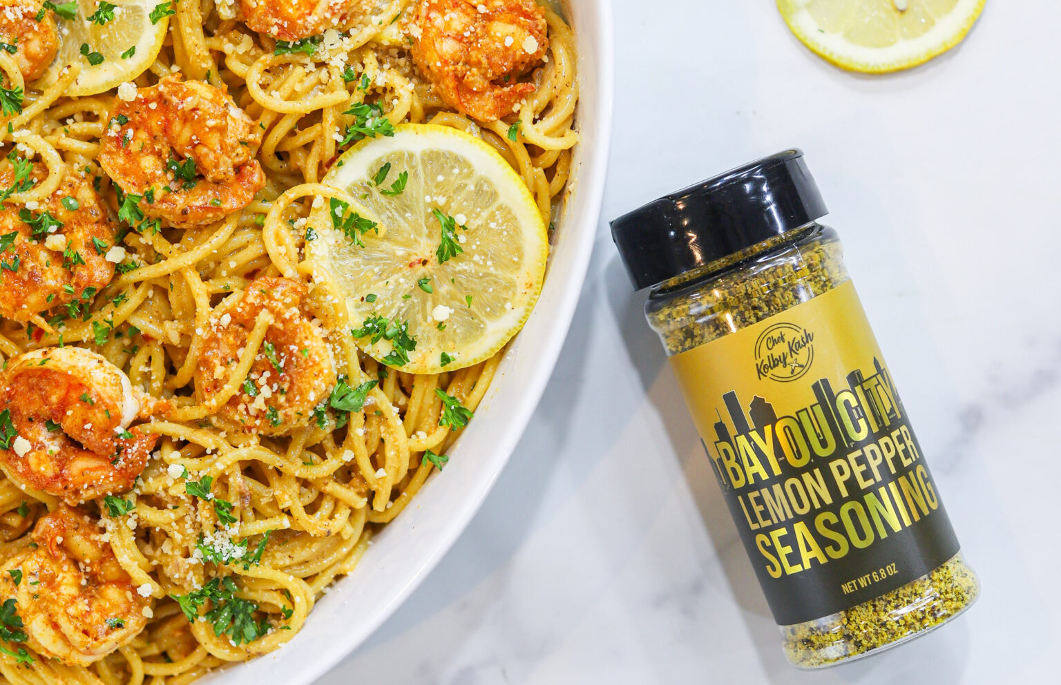 Creamy Shrimp Scampi - Kolby Kash